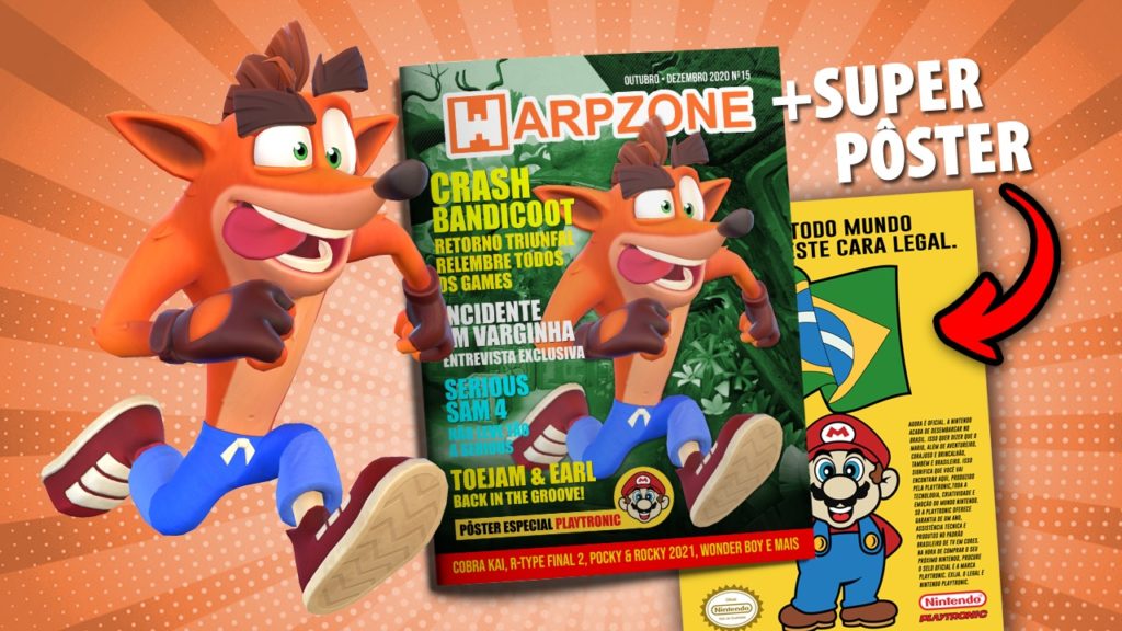 Lançamento da Revista WarpZone nº 15 com pôster especial da Playtronic